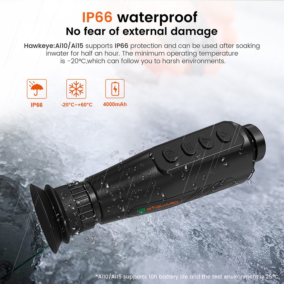 GTGUARD Thermal Monocular AI 384X288 Thermal Handheld Night Vision ...