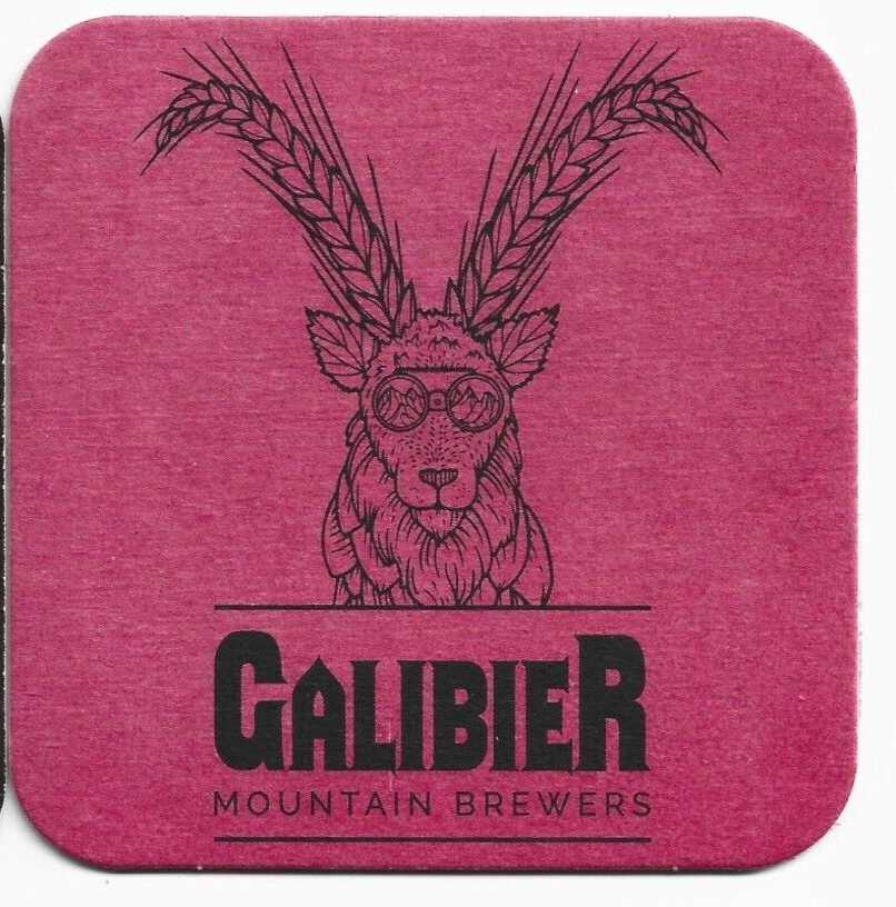 Beau Sous bock coaster Savoie GALIBIER MOUNTAIN BREVERS Noir et violet ...