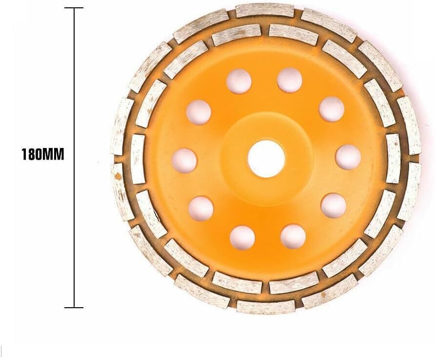 180mm Diamond Grinding Cup Wheel Disc 7inch Grade Segment Double Row ...