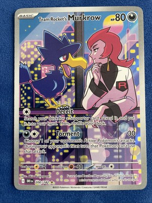 Team Rocket's Murkrow - Pokemon • Destined Rivals • Illustration Rare ...