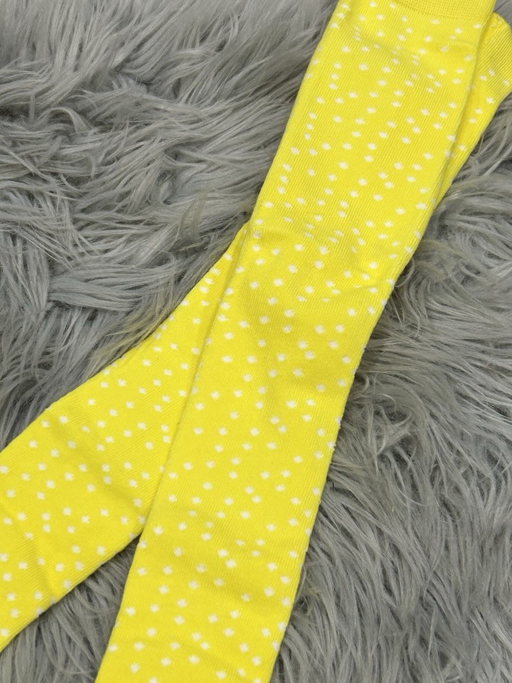 June & January Lemon Yellow Polka Dot Tights Size SM New | eBay