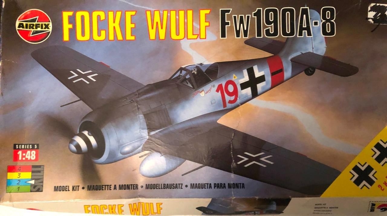 1978 AIRFIX 1/48 scale FOCKE-WULF Fw 190A-8 MODEL KIT SEALED PARTS POOR ...