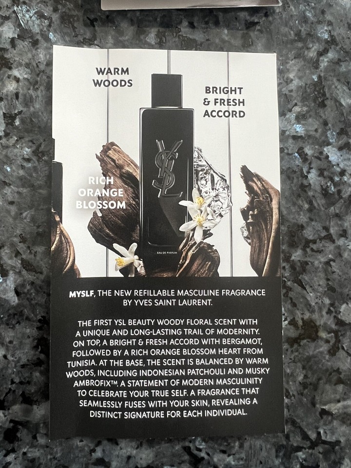 MYSELF By YSL YVES SAINT LAURENT 0.04oz / 1.2ml EDP Spray Sample NEW ON ...