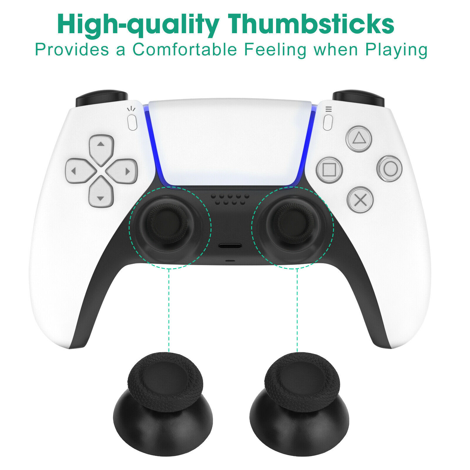 Controller Thumb Grips L&R Buttons Spring Pry Kit for PS5 V1 DualSense ...