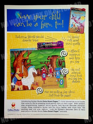 Hercules Golden Books Storybook Disney 1997 Print Magazine Ad Poster ...
