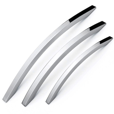 Kitchen Cabinet Handles Bow Shaped Slimline Cupboard Handles Polished ...