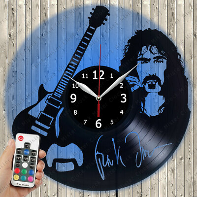LED Vinyl Clock Frank Zappa LED Light Vinyl Record Wall Clock LED Wall ...
