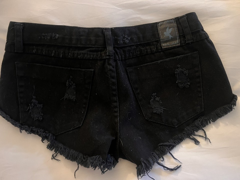 One teaspoon women’s short black Size 25 cute, sexy Daisy Dukes | eBay