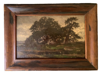 CHAIGNEAU 19th - French Barbizon - Oil Painting - Cows Tree Landscape ...