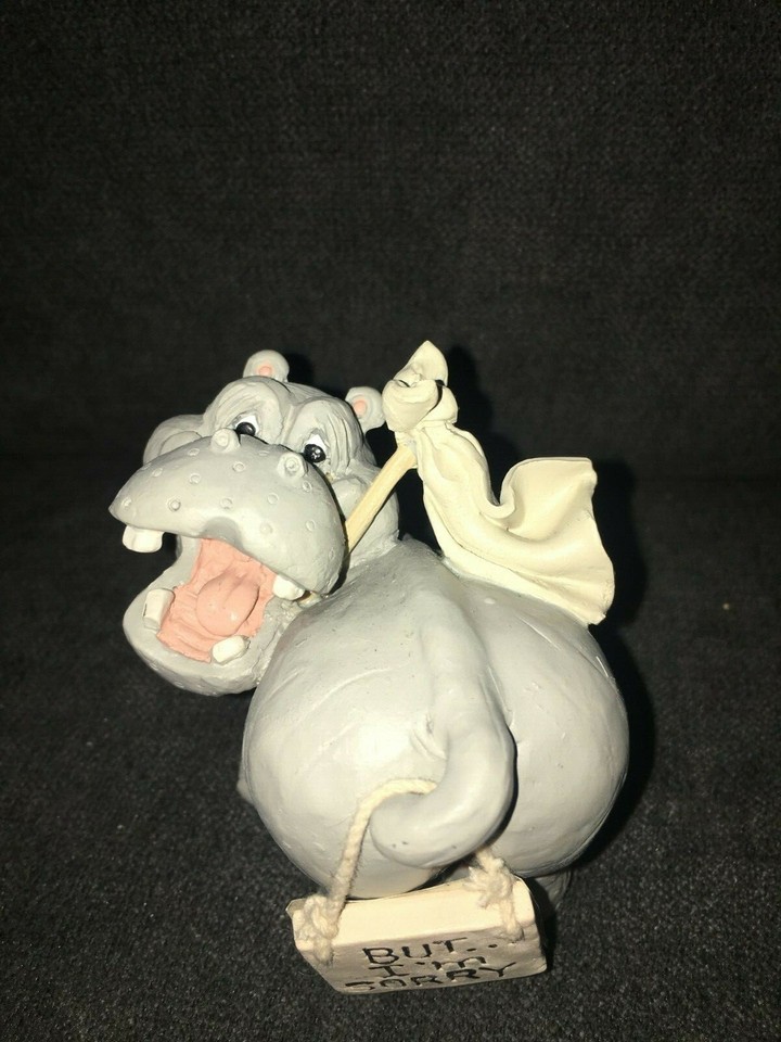 SIMSON GIFTWARE BIG BUT-HIPPO 3"H. (BUT...I'M SORRY). | eBay