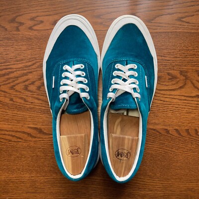 Vans Era TC Velvet Sneakers Mens 11.5 Blue True White Toe Cap Shoes ...