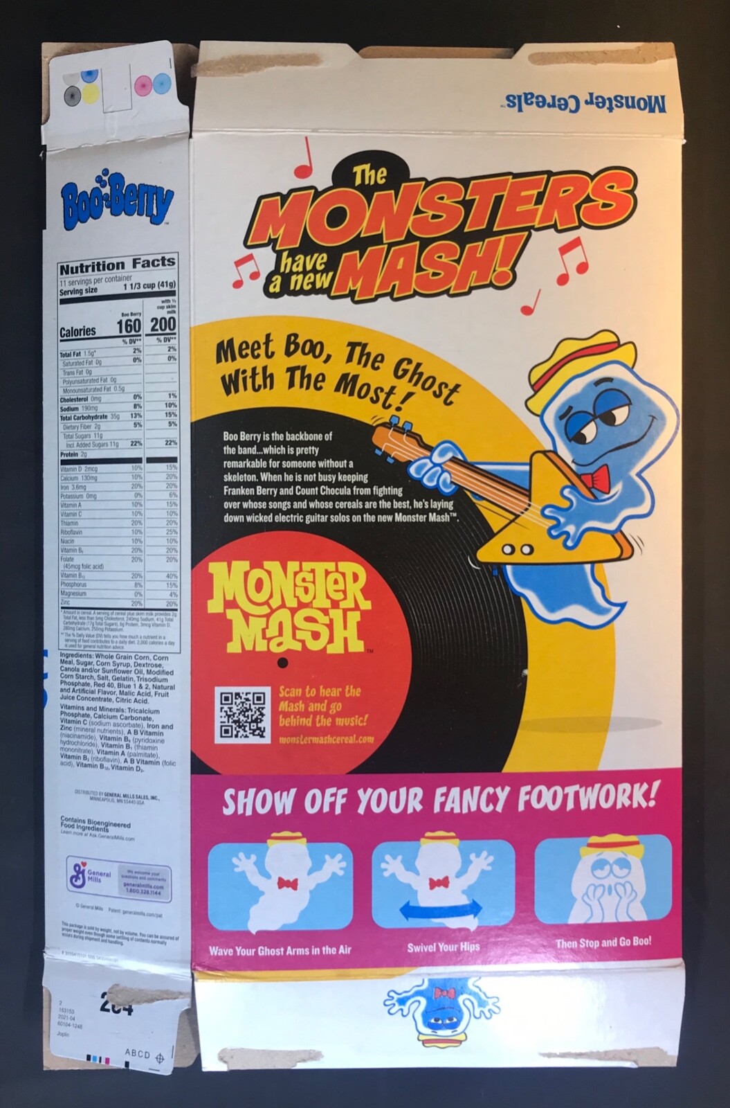 Used 50th Anniversary BOO BERRY Empty Monster Cereal Box GM 2021 FAMILY ...