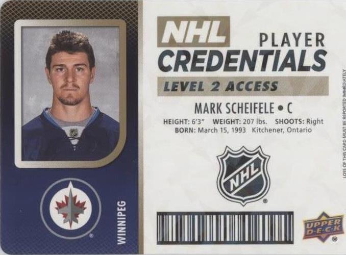 2017-18 Upper Deck MVP - NHL Player Credentials Level 2 Access #NHL-MS ...