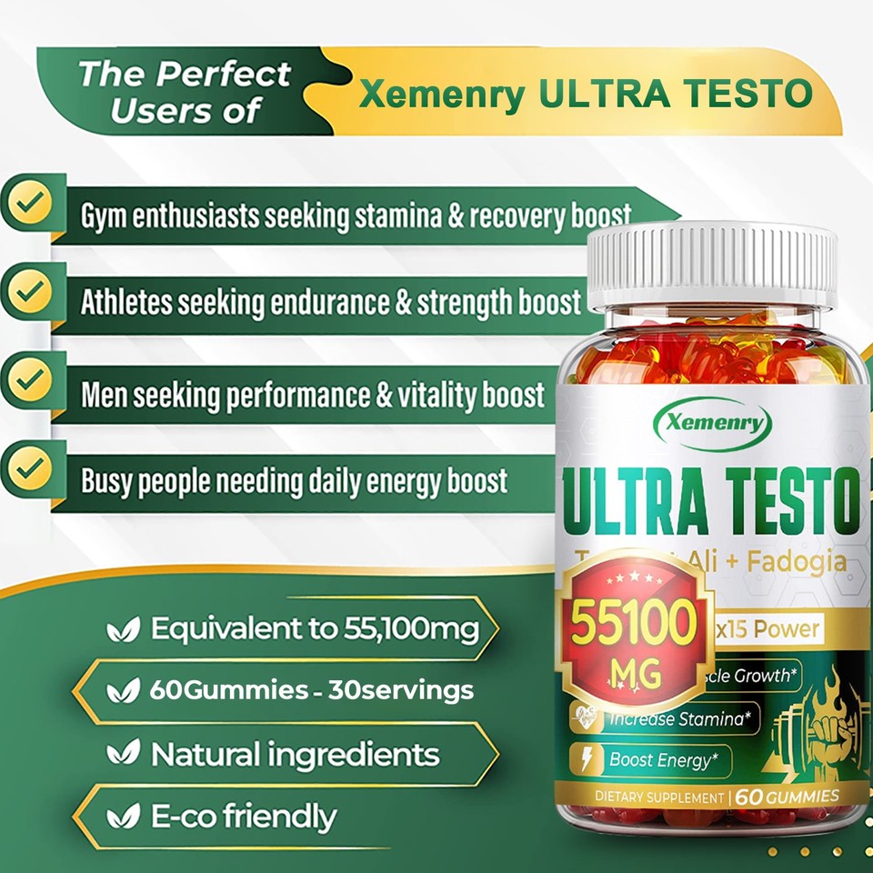 Ultra Testo -Testosterone Booster,Muscle Health - Horny Goat Weed, Maca ...