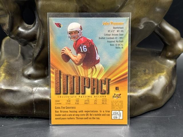 1997 Finest #234 Rookie Jake Plummer Arizona Cardinals Card Cover ...