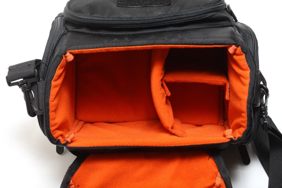Jessops Tecno Camera Bag, Black & Orange with Shoulder Strap - Good ...