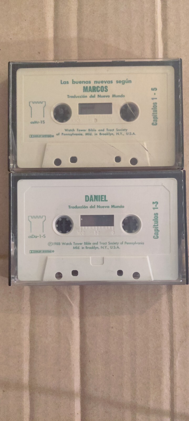 Religious Audio Cassettes Book Of Daniel and Book Of Mark Both Spanish ...