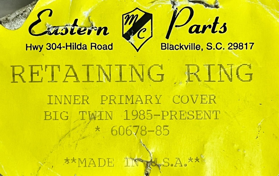Eastern Motorcycle Snap Ring Inner Primary 85-19 Big Twin A-60678-85 ...