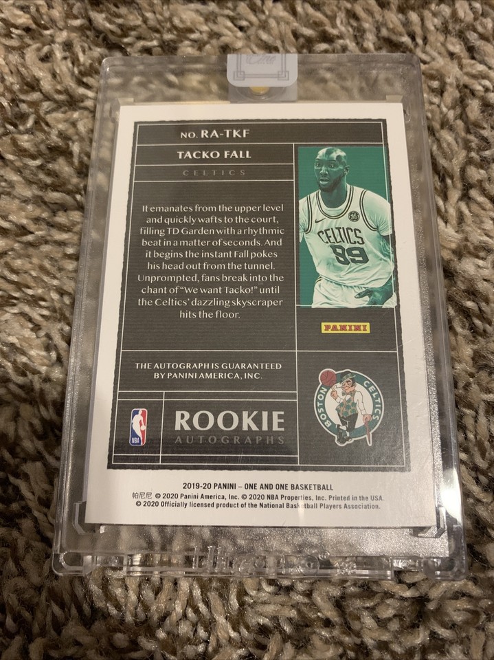 2019-20 Panini One And One Tacko Fall Red Rookie Auto Autograph #22/25 ...