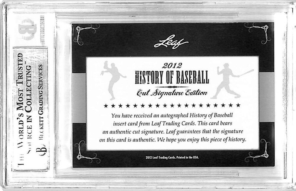 2012 Leaf History of Baseball Cut Signature Tommy Helms Autograph Reds ...