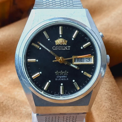 Vintage Wristwatch ORIENT CRYSTAL 3 AAA Japanese Automatic Men's Watch ...