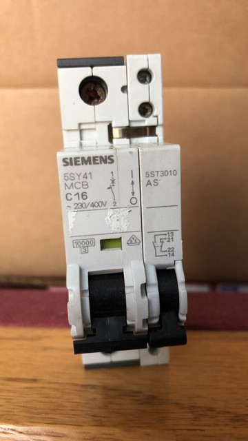 Siemens Circuit Breaker 1 Pole 16 Amp 5sy41 MCB C16 5sy4116-7 for sale ...