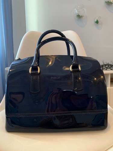 Furla Silicone CANDY Handbag Color: Navy Blue | eBay