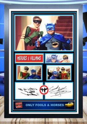 247 only fools and horses batman & robin signed photograph framed ...