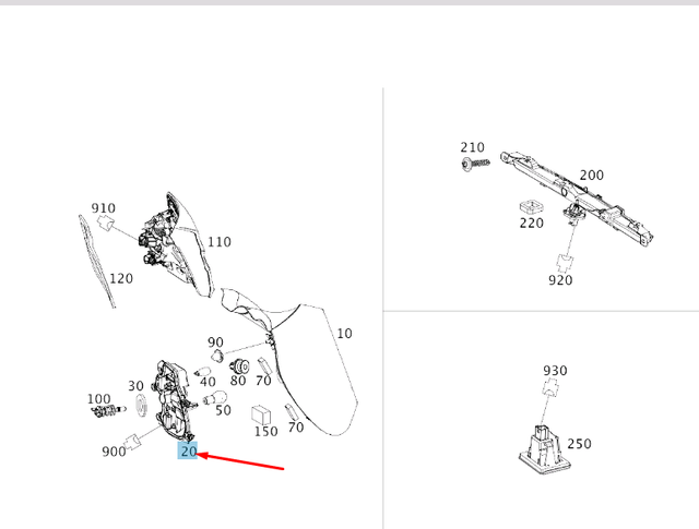 MERCEDES-BENZ GLA X156 REAR LEFT OUTER BULB MOUNT A1568200077 GENUINE ...