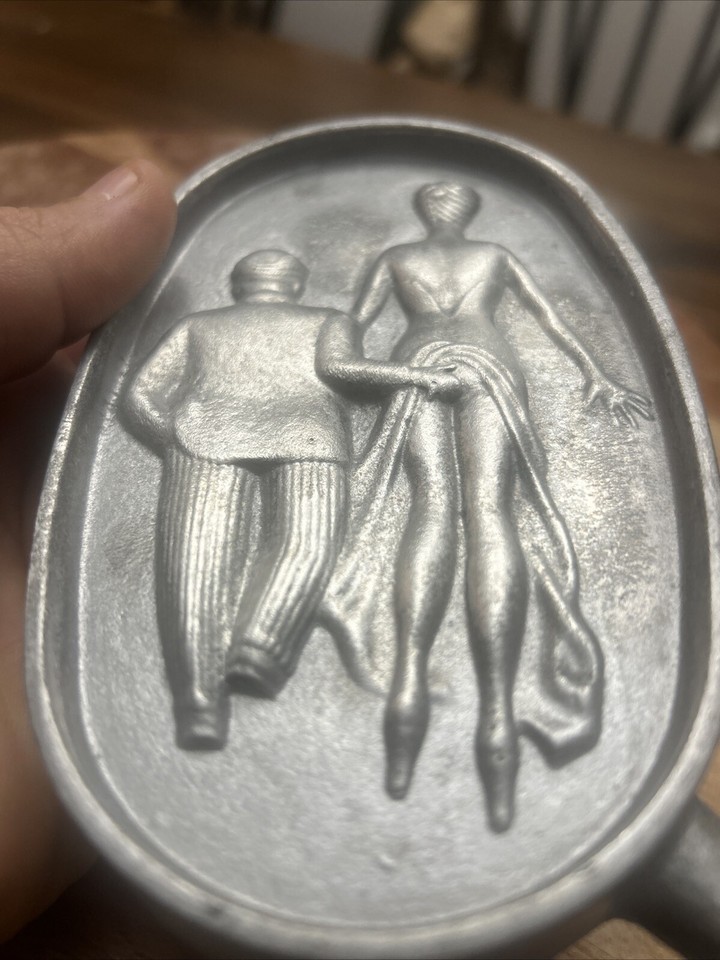 Vintage Funny Risque Speakeasy Ashtray Double Sided Man Cave Bar Gift ...