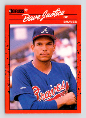 1990 Donruss Card, #704 David Justice, Atlanta Braves Rookie, see Video ...