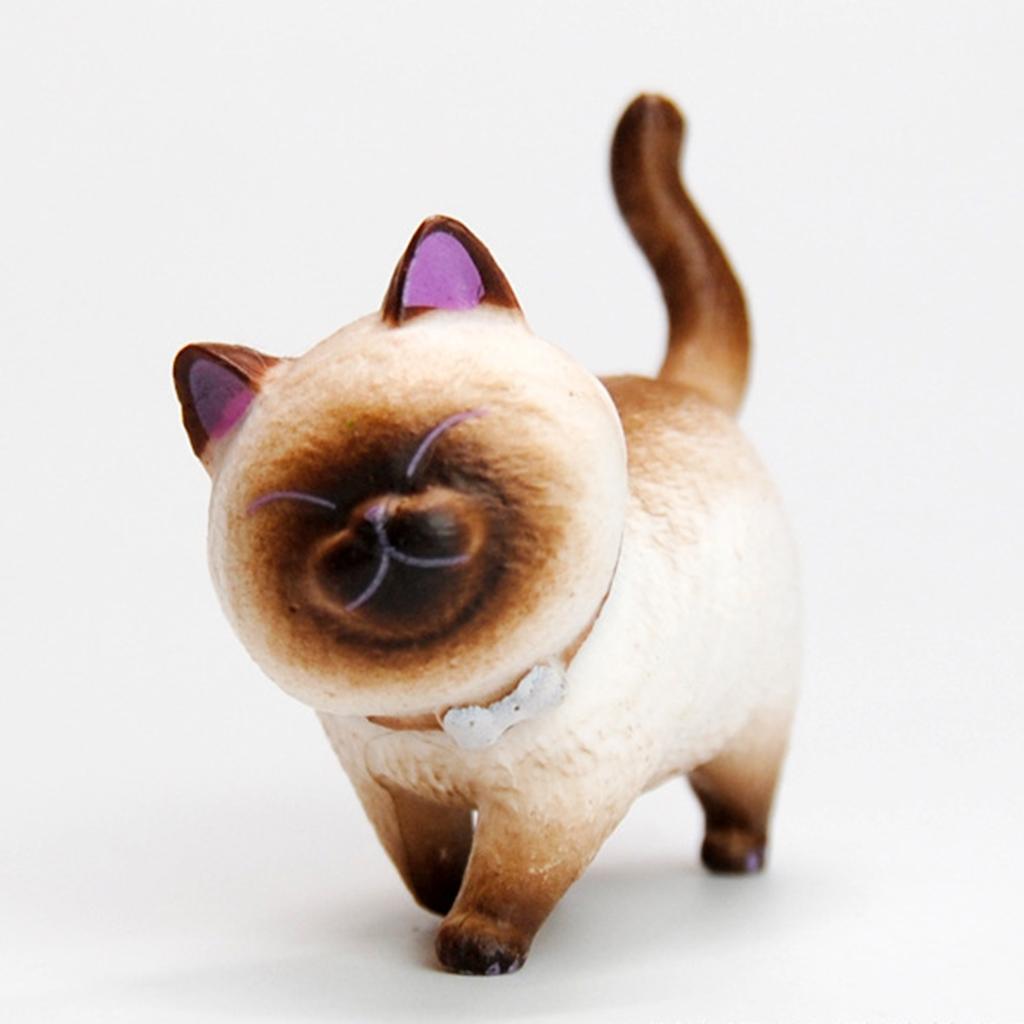 9pcs Solid PVC Cats Figurines Tabletop Kitten Figures Dolls Home ...