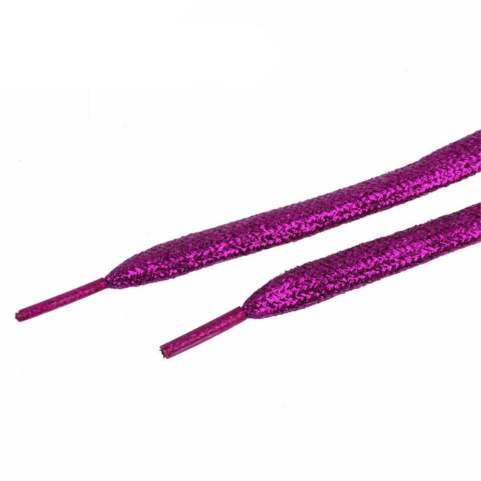 Shiny Gold Silver Shoelaces Sparkly Glitter Flat Shoelaces Shoe Laces ...