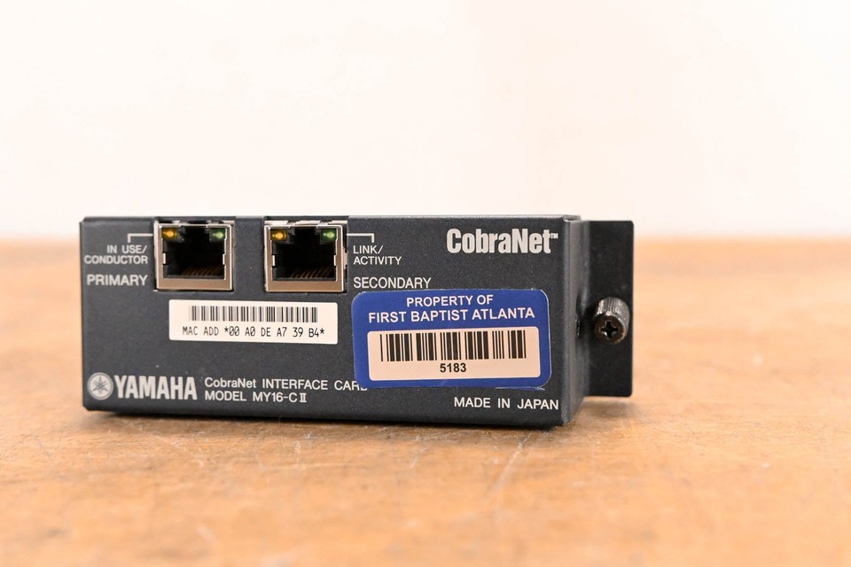 Yamaha MY16-CII CobraNet Network I/O Card CG01XPT | eBay
