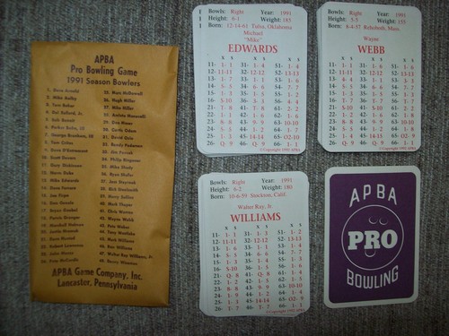 Original 1991 APBA Bowling Cards complete | eBay