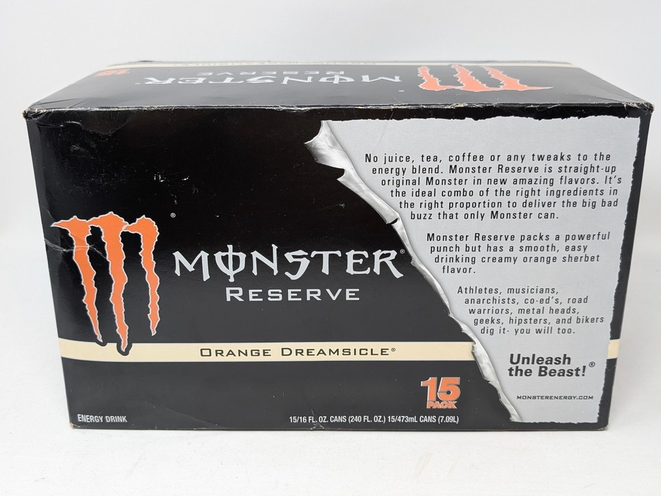 Monster Reserve Energy Orange Dreamsicle, Energy Drink, 16 Ounce (Pack ...