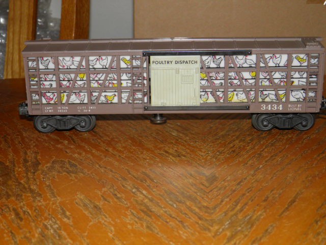 LIONEL 3434 OPERATING CHICKEN CAR WITH SWEEPER NICE CAR LOOK WORKS (A ...