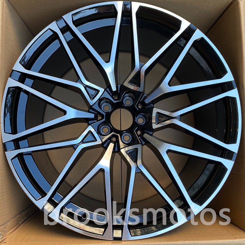 FOR 2020+ BMW G06 X6M X5M F95 F96 21X10.5 FORGED BLACK SQUARE WHEELS ...