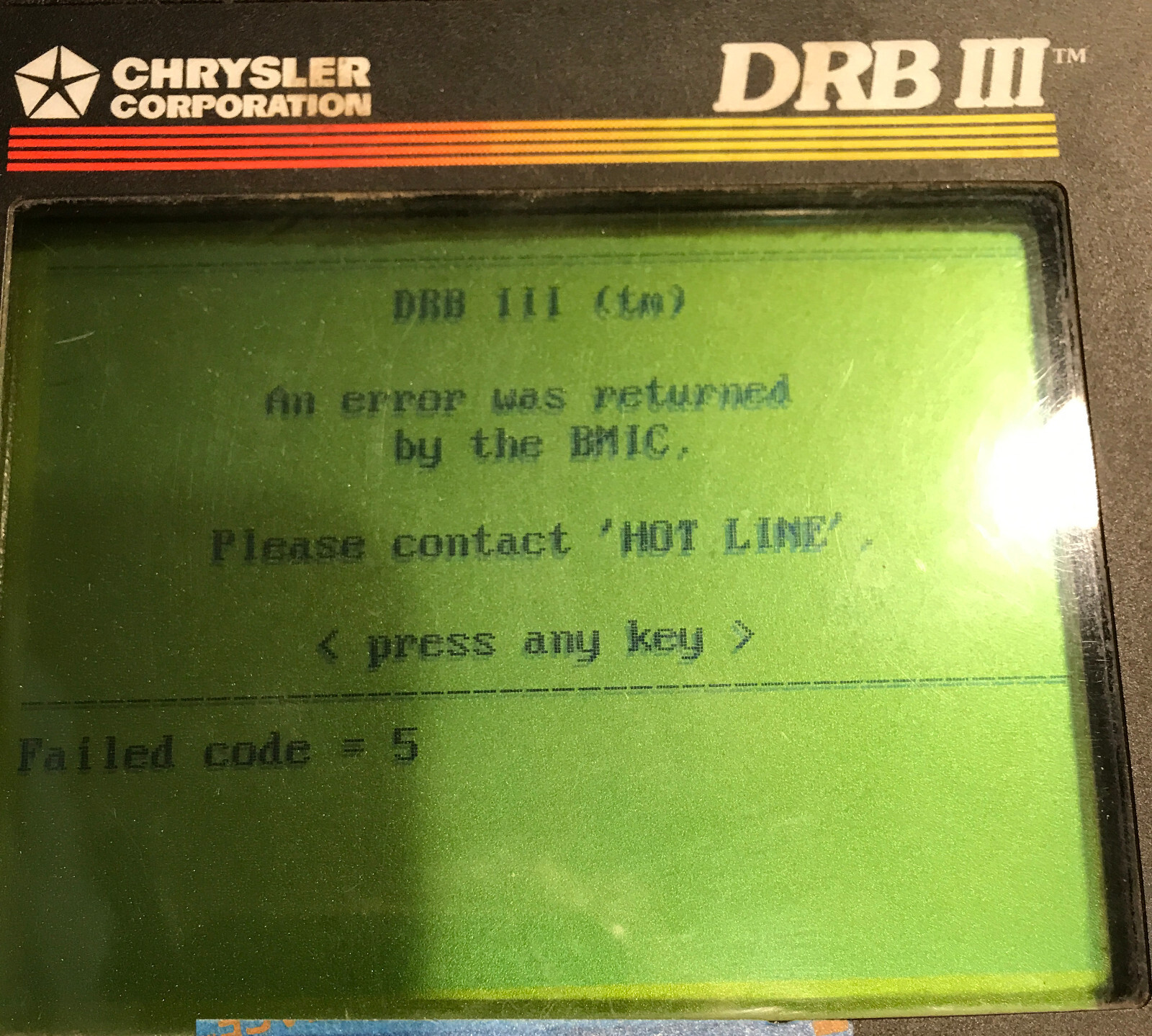 **REPAIR EVALUATION ONLY** Chrysler CH 8515 DRB III Multifuction PEP ...