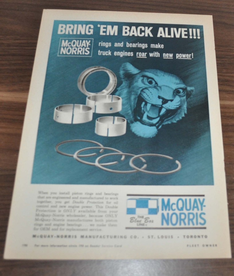 1960s Red Ball Motor Freight Ford Timken McQuay-Norris Truck Ad | eBay