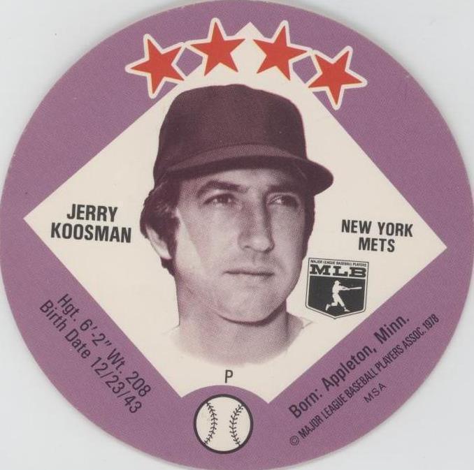 1978 MSA Discs - Jerry Koosman #12 Big T/Tastee-Freez for sale online ...