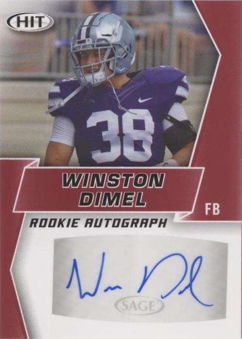 2019 Sage Hit Premier Draft - Rookie Autographs Winston Dimel #A27 (AU ...