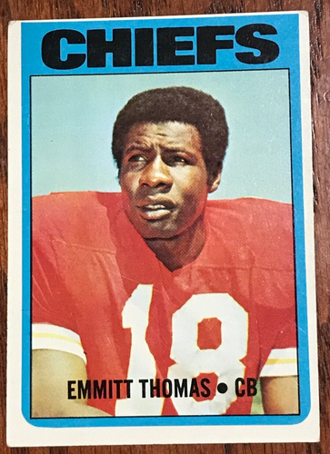 1972 TOPPS FOOTBALL EMMITT THOMAS CHIEFS RC -ROOKIE CARD # 157-JUN205 ...