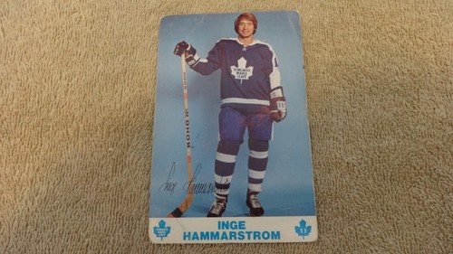Maple Leafs Inge Hammarstrom # 11 Team Issued Card 1975-76 Toronto Rare ...