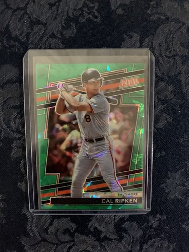 CAL RIPKEN JR. 2024 Panini The National VIP Green Cracked Ice Card 71/ ...