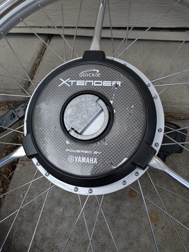 Yamaha Quickie 24" Power Assist Xtender Wheelchair Wheels Battery W/ Q7 Mount | eBay