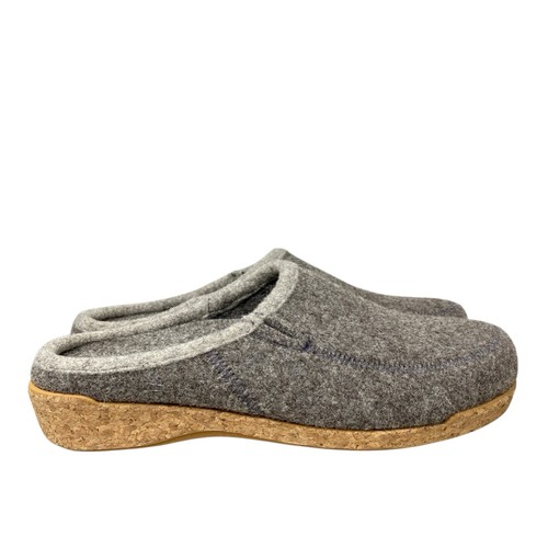 Taos Wool Do Clogs Womens 11 Gray Cork Slip On Comfort Slides Made in ...