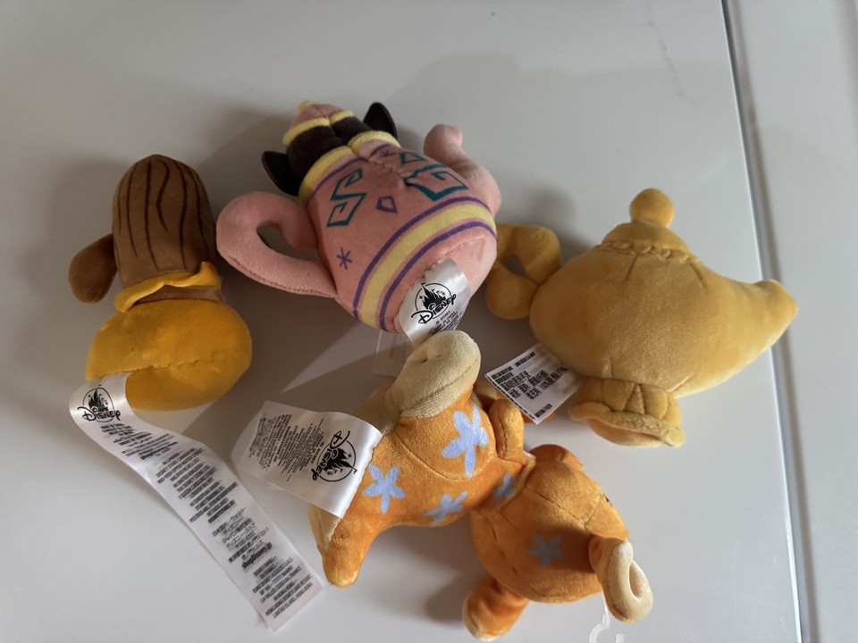 Disney Parks Wishables Mixed Plush Lot Genie Lamp Aladdin Broom ...