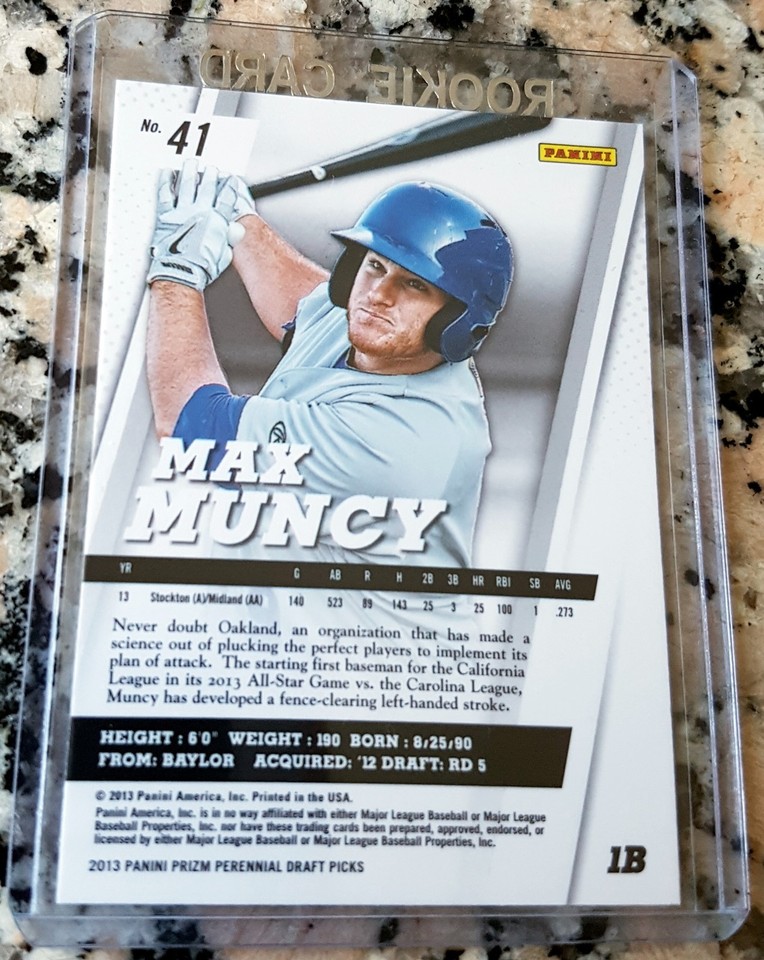 MAX MUNCY 2013 Panini Prizm Draft Picks Rookie Card RC Dodgers Grand ...