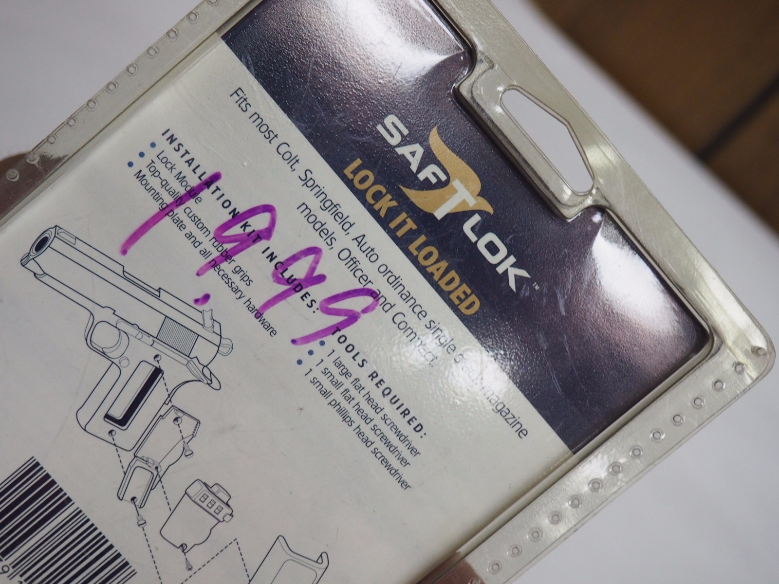 SAF T Lok 1-1911-a1 Gun Lock for Colt Series 80 and Large Frame 1911s ...